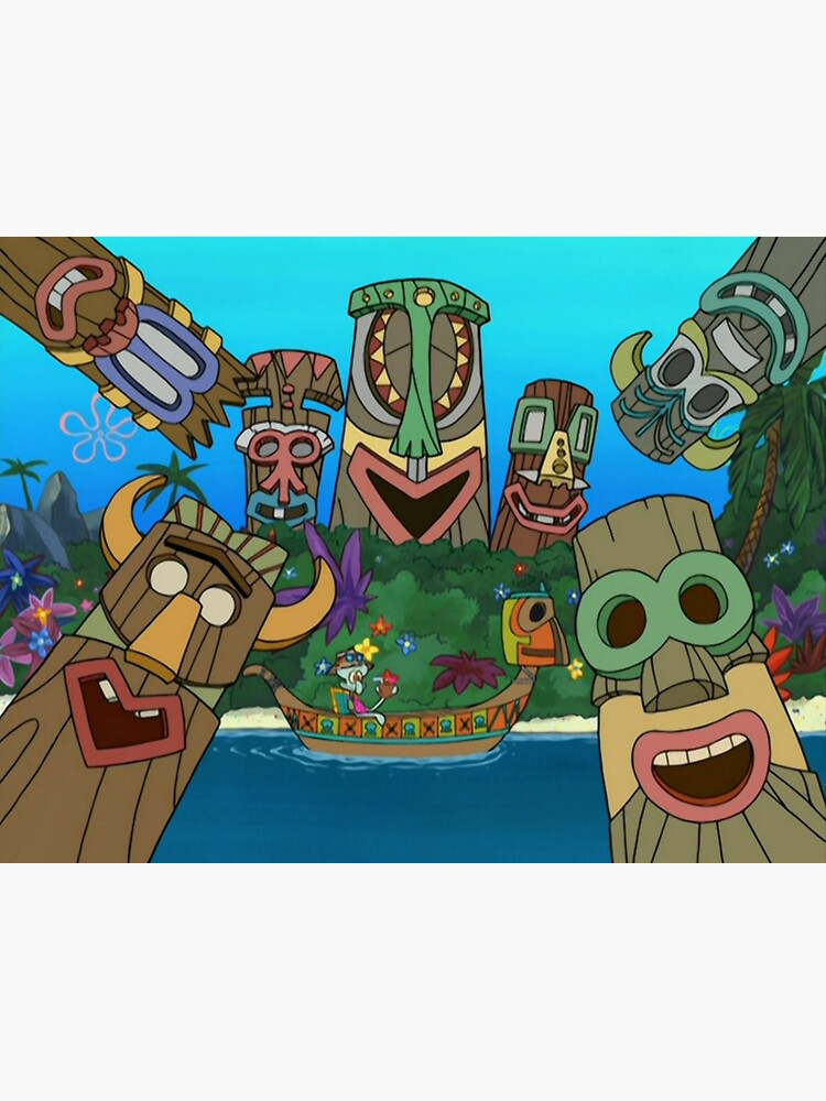 "squidward // tiki land" Sticker for Sale by JulianaM14 | Redbubble