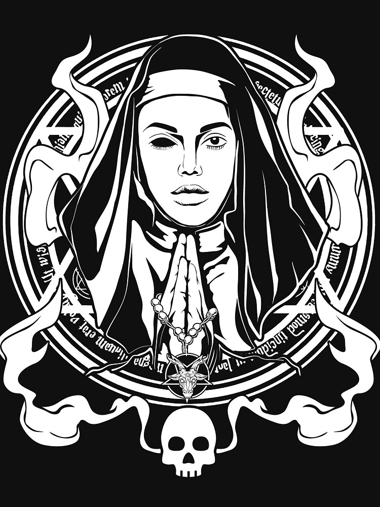 Camiseta «Monja mala y calavera» de DawnHarbert | Redbubble