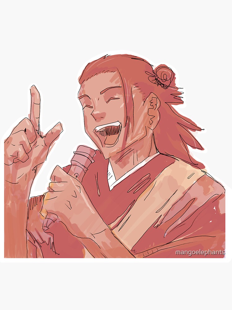 "happy geto" Sticker by mangoelephants | Redbubble