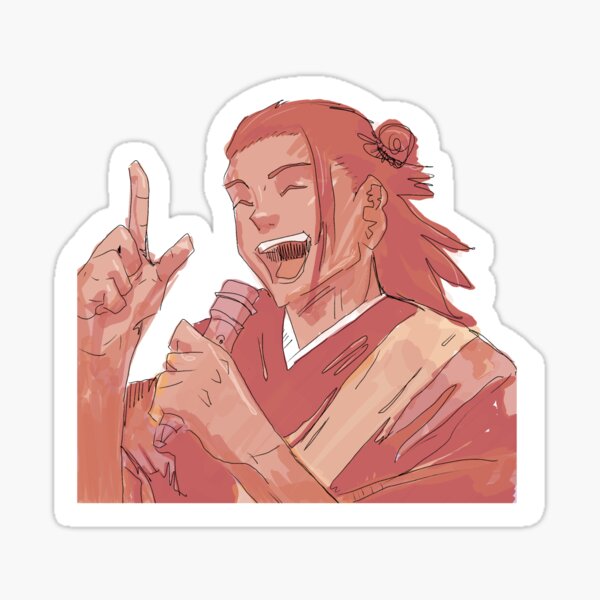 "happy geto" Sticker by mangoelephants | Redbubble