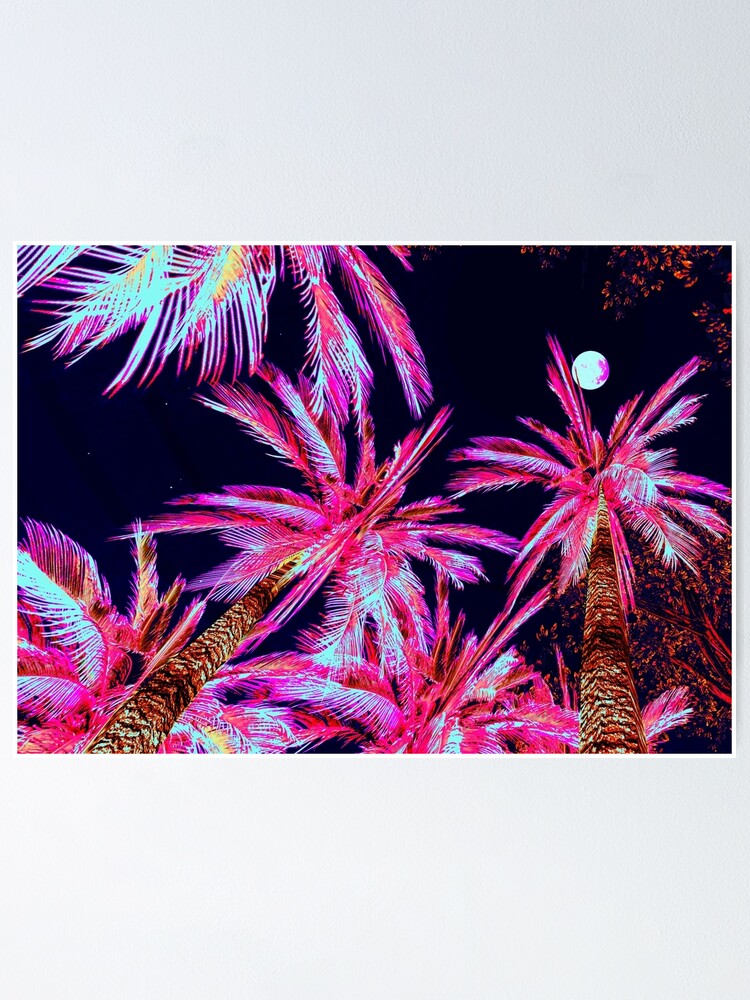 "Midnight Palm Trees" Poster for Sale by savesarah | Redbubble