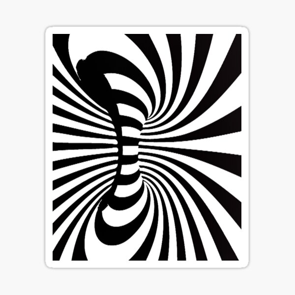 "BLACK AND WHITE LOOP" Sticker for Sale by ROPATROKOLA | Redbubble