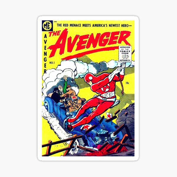 "Retro Rare Comic Book Cover Superhero" Sticker by MaskedMarvel | Redbubble