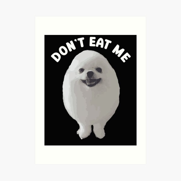 Lámina artística «Etiqueta engomada del meme del perro de huevo - Meme ...