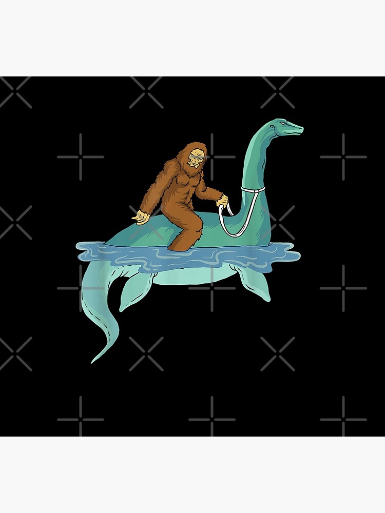 "Bigfoot Riding Nessie T-Shirt Sasquatch Loch Ness Monster" Photographic Print by MatousMisa ...