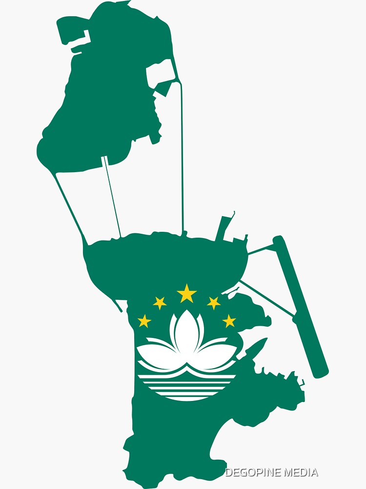 "MACAU FLAG MAP" Sticker for Sale by Narcoonah | Redbubble