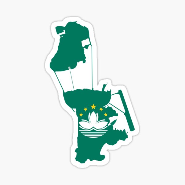 "MACAU FLAG MAP" Sticker for Sale by Narcoonah | Redbubble