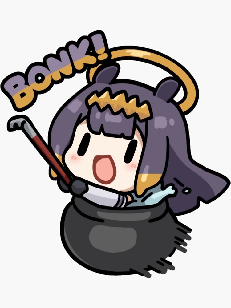 "Ina on her to give bonk " Sticker for Sale by AszaAri | Redbubble