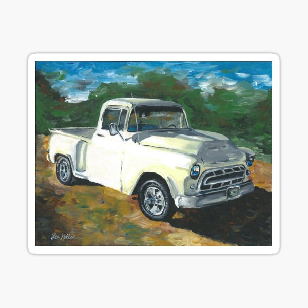 "57' Chevy Truck " Sticker for Sale by leekellerart | Redbubble