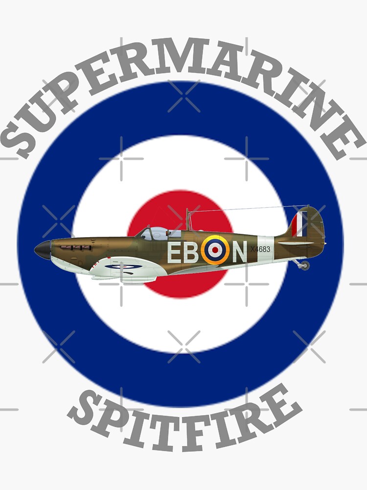 "Supermarine Spitfire of the RAF" Sticker for Sale by Digitalfred ...