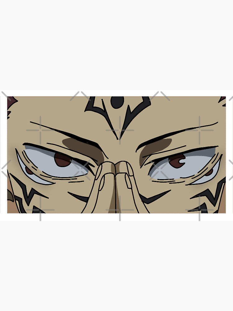 "[Jujutsu Kaisen] Sukuna Eyes" Sticker by helianthussun | Redbubble