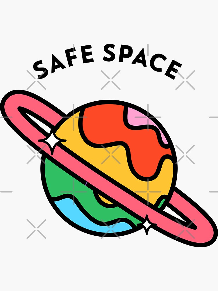 "Safe Space" Sticker by QueerZone0 | Redbubble