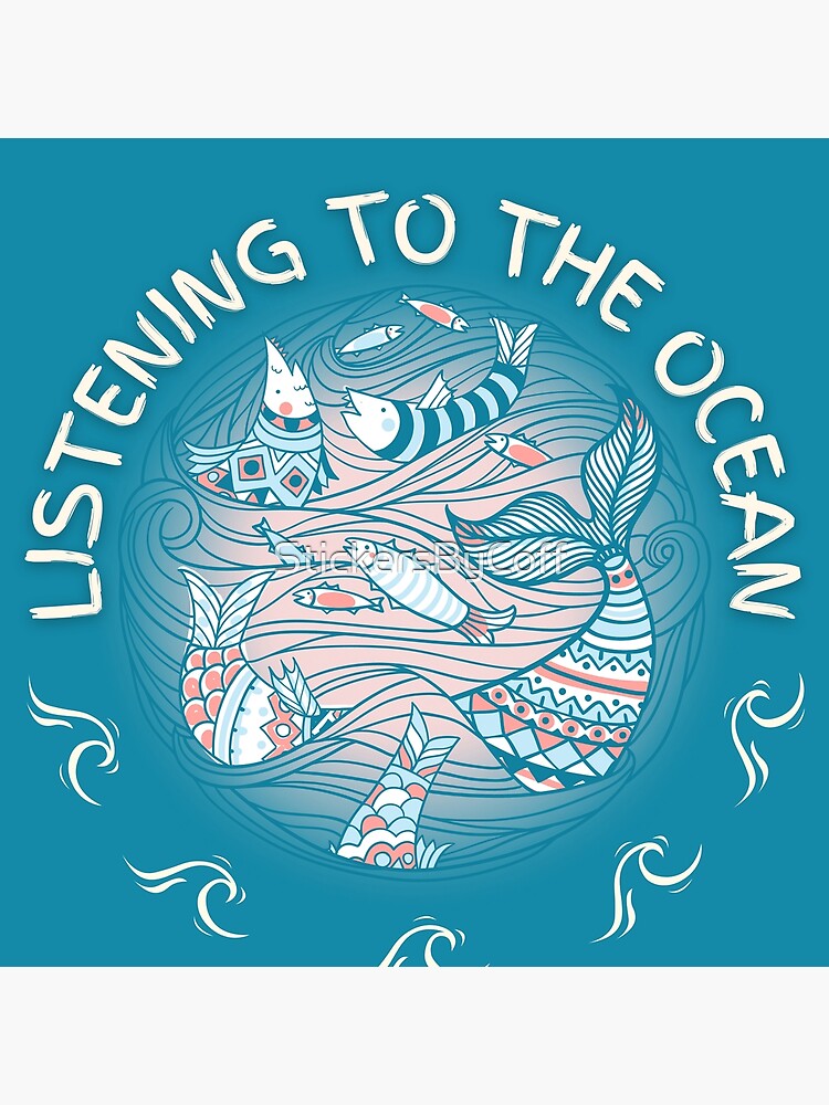 "Listening To The Ocean | Summer Sea Art" Poster for Sale by ...