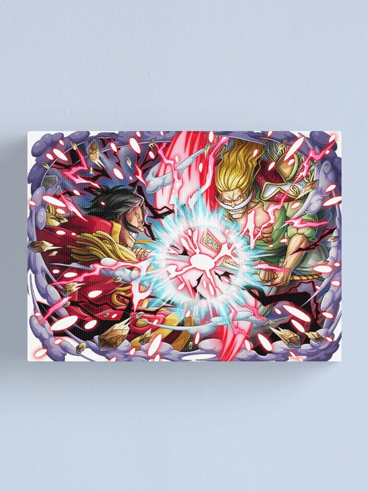 One Piece Roger And Whitebeard Clash Canvas Print For Sale By