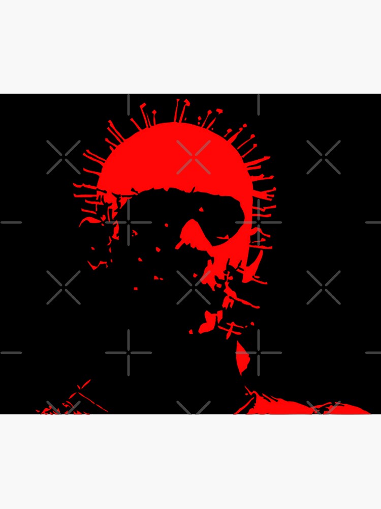 "Pinhead Hellraiser Red Silhouette Stencil " Sticker by Gogmagosh ...
