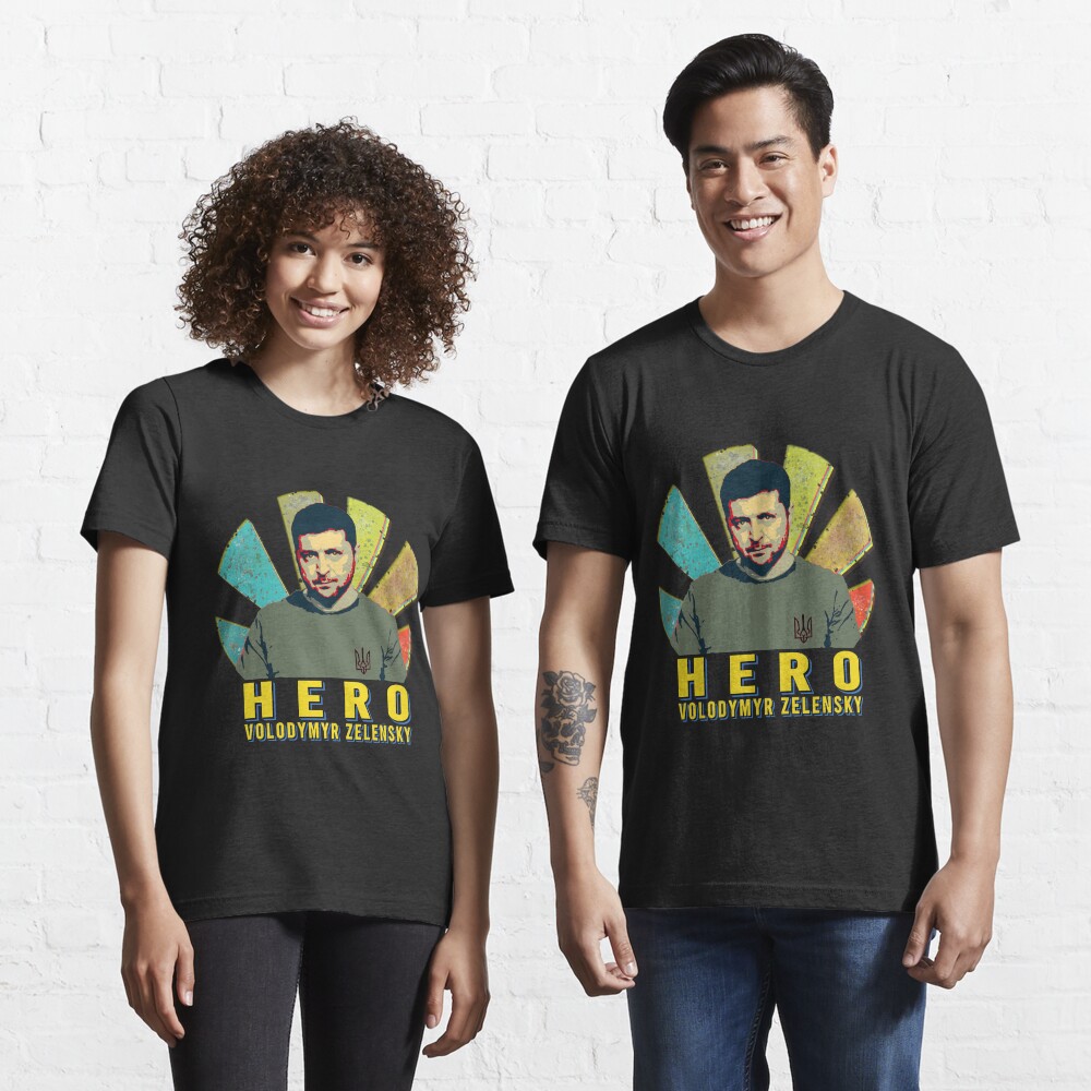 "Zelenski hero | volodymyr zelensky | sunset retro" T-shirt for Sale by ...