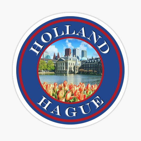 "Holland Hague Tulip Field - Passport Stamps Collection" Sticker by ...