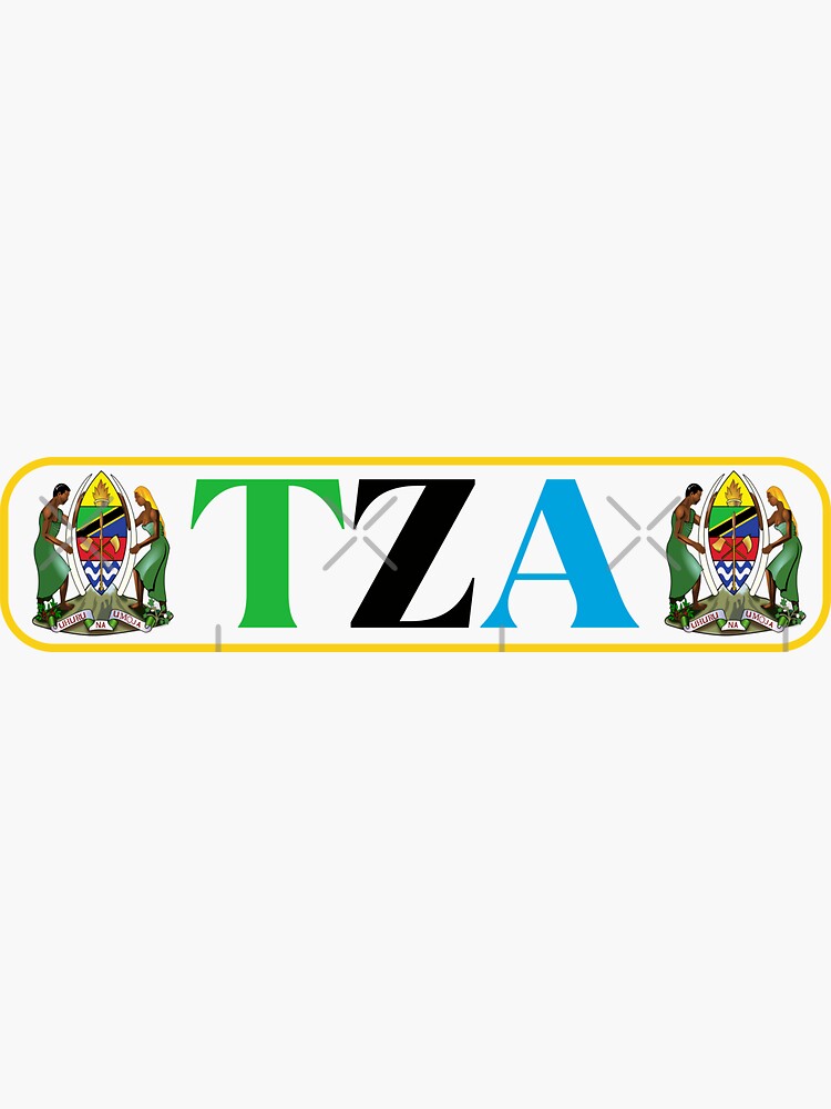 "TZA 3 Letter Code Tanzania" Sticker by FedSherDesign | Redbubble
