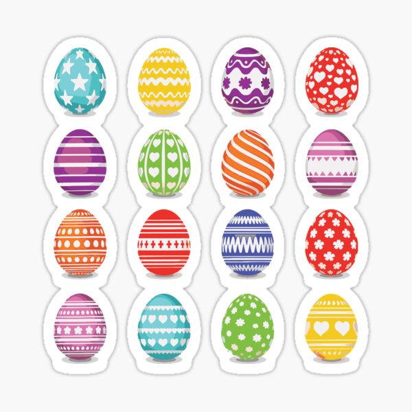 "Classy Easter Egg Collection Easter Sunday" Sticker by EmilyFun ...