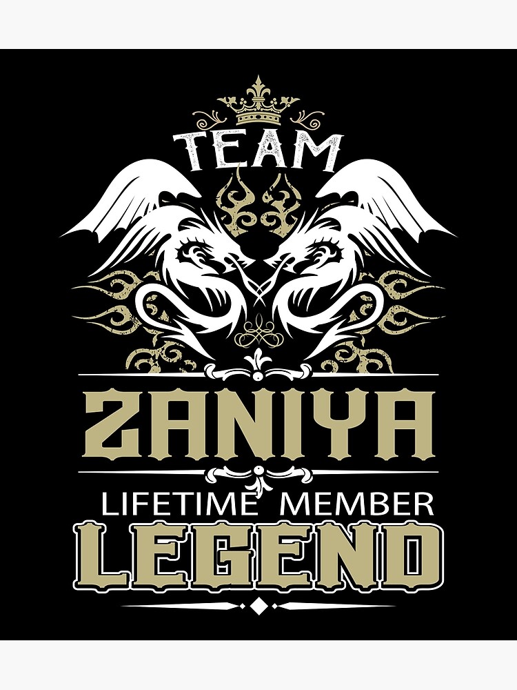 Póster «Camiseta con el nombre de Zaniya - Camiseta con el artículo de ...