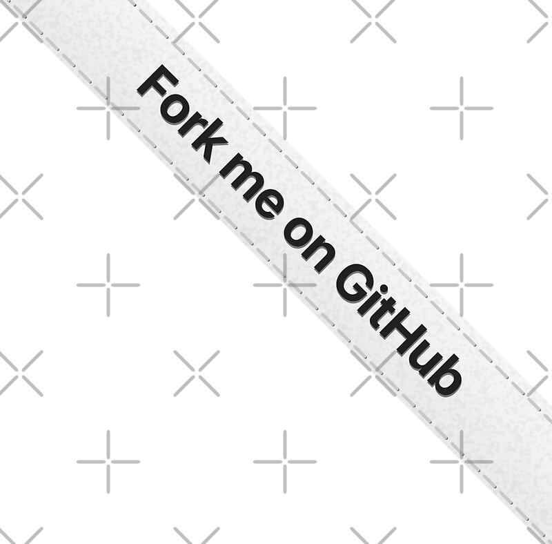 Fork Me On Github Ribbon White Stickers By Kent Liau Redbubble