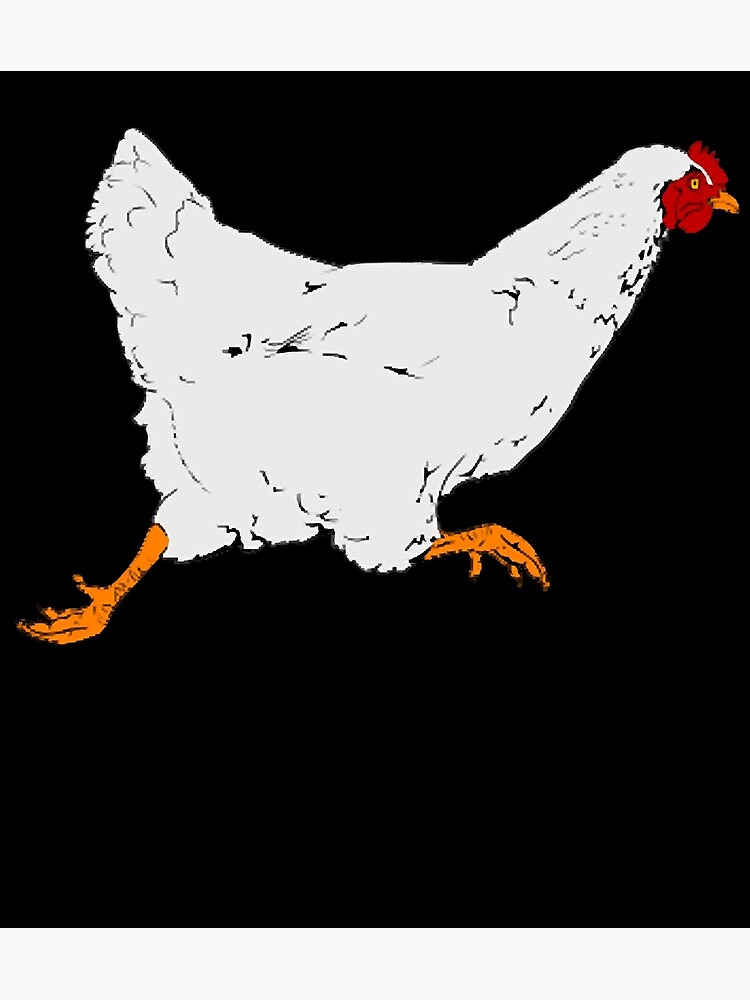 "Chicken Running Fast Food Sticker" Poster for Sale by rollinsale ...
