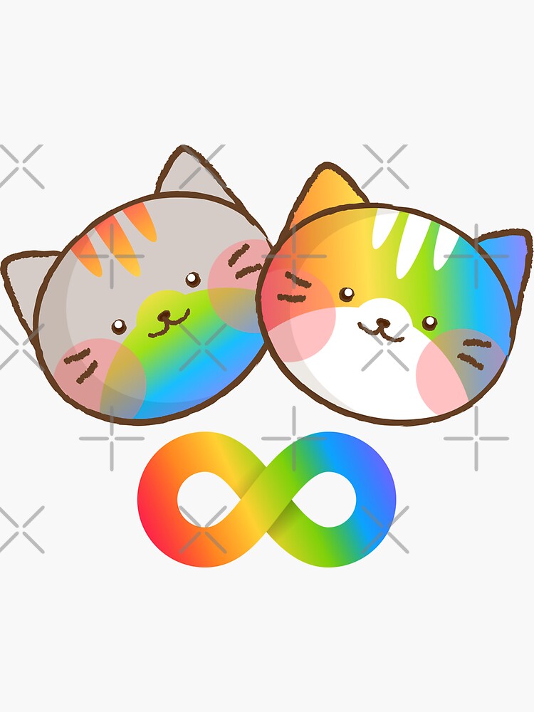 "Cat Autism Acceptance" Sticker for Sale by yphien | Redbubble