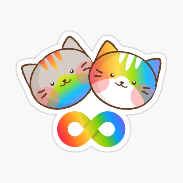 "Cat Autism Acceptance" Sticker for Sale by yphien | Redbubble