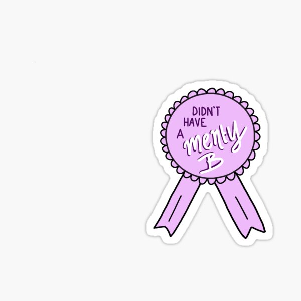 "menty b ribbon" Sticker for Sale by shoobot | Redbubble