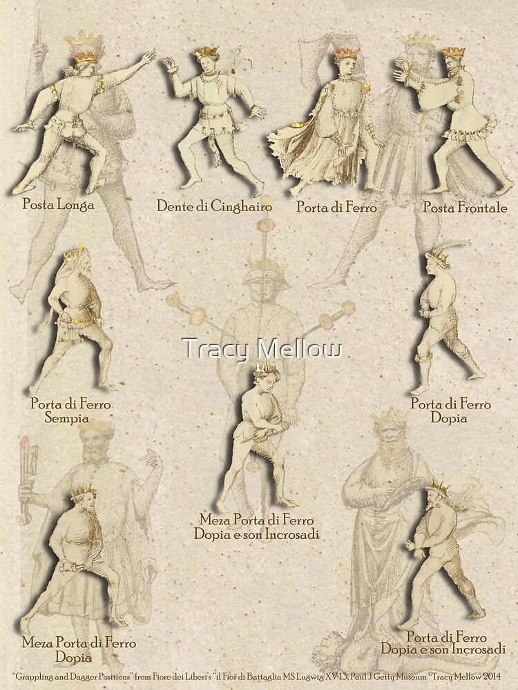 ""Grappling and Dagger Positions" Fiore dei Liberi "Getty"" Art Print ...