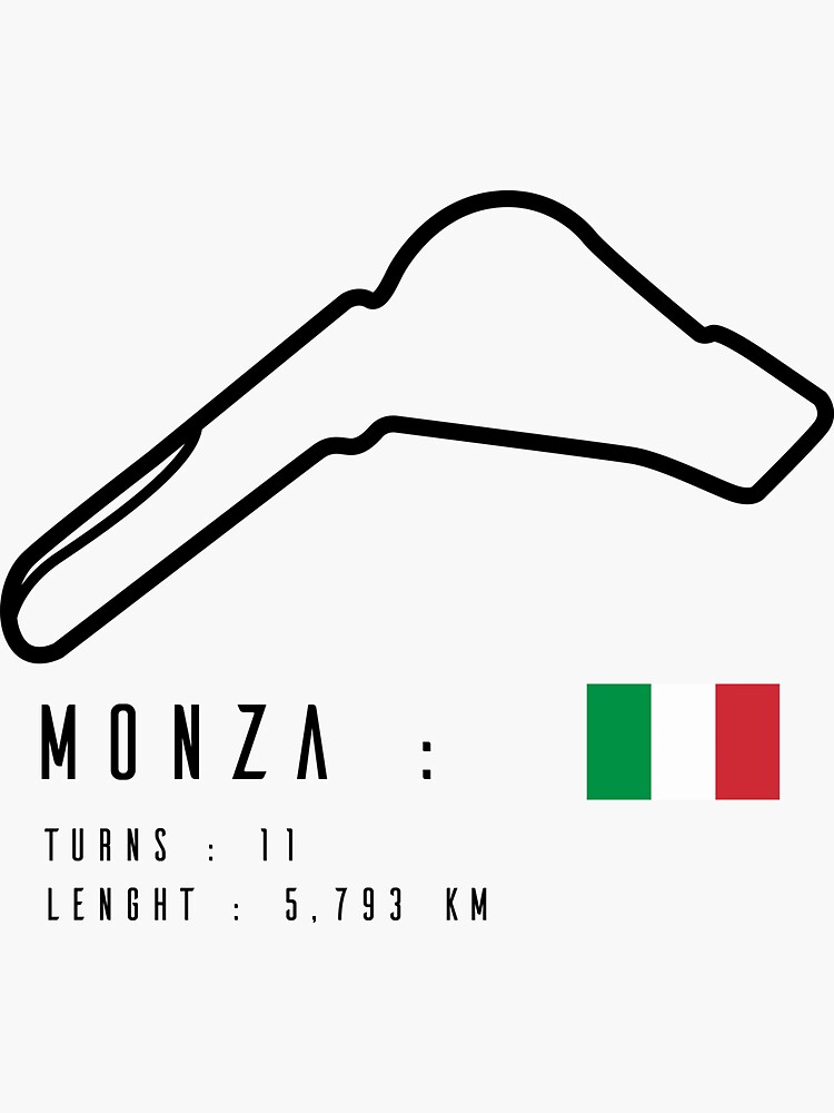 "MONZA - RACE TRACK" Sticker by RaceTrack-F1 | Redbubble