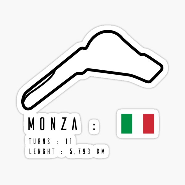 "MONZA - RACE TRACK" Sticker by RaceTrack-F1 | Redbubble