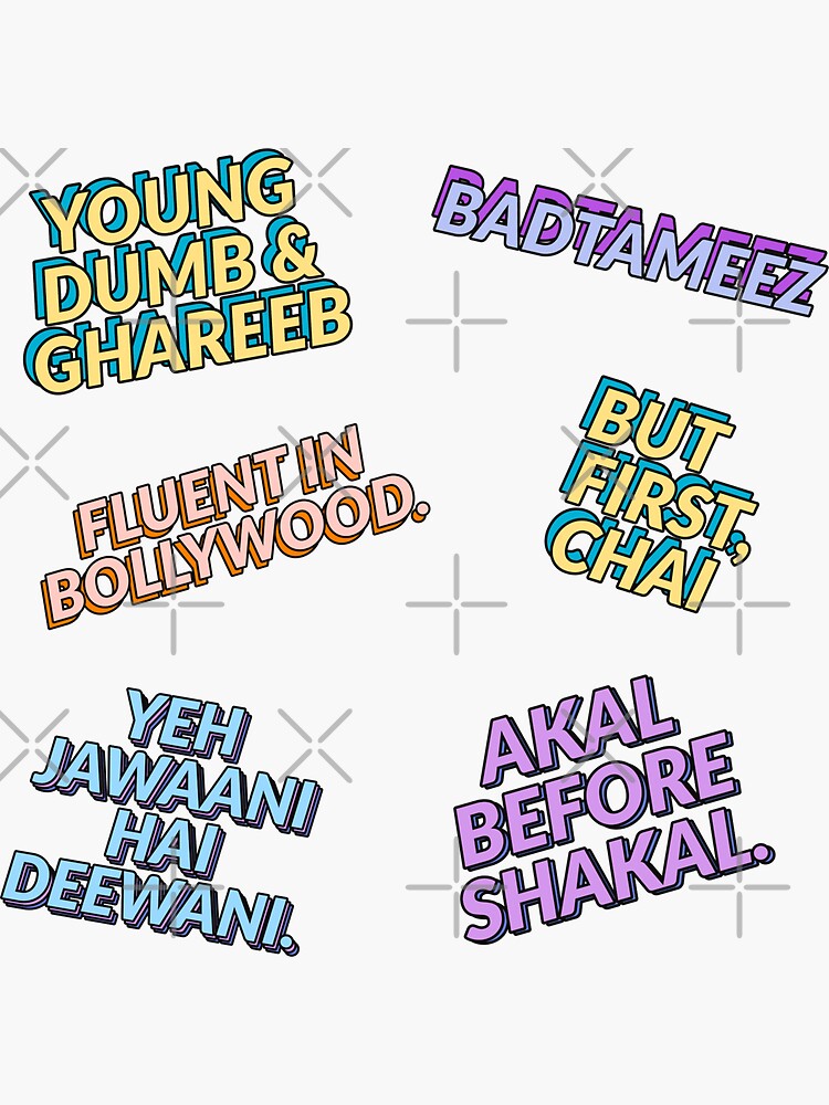 "Desi Sticker Pack | Funny Hindi, Urdu Quote" Sticker for Sale by ...