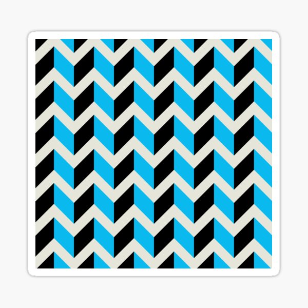 "Chevrons blue" Sticker by helengarvey | Redbubble