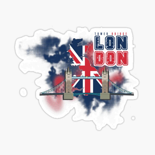 "London Tower Bridge" Sticker by ArtTees44 | Redbubble