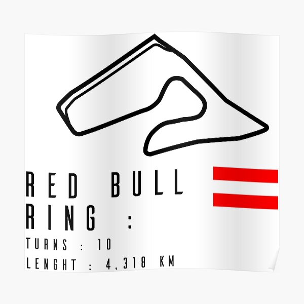 "Red Bull Ring - RACE TRACK" Poster by RaceTrack-F1 | Redbubble