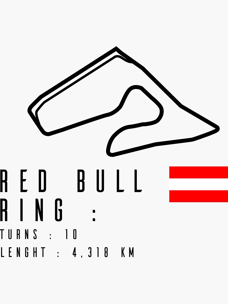 "Red Bull Ring - RACE TRACK" Sticker by RaceTrack-F1 | Redbubble