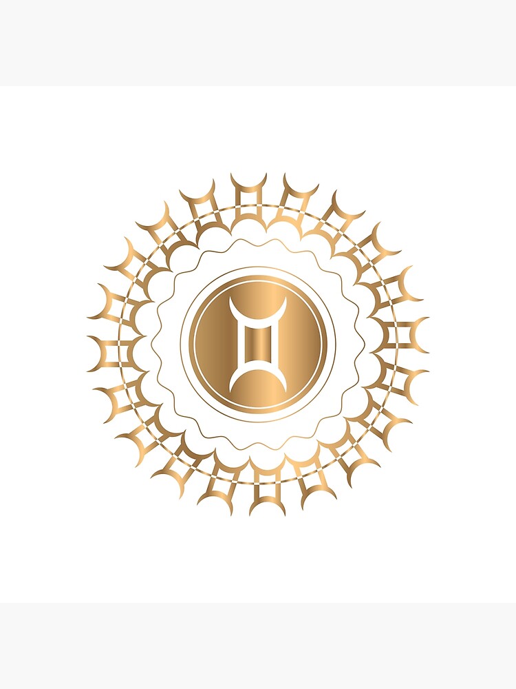"Gemini zodiac sign in gold" Poster for Sale by JasCornerShop | Redbubble