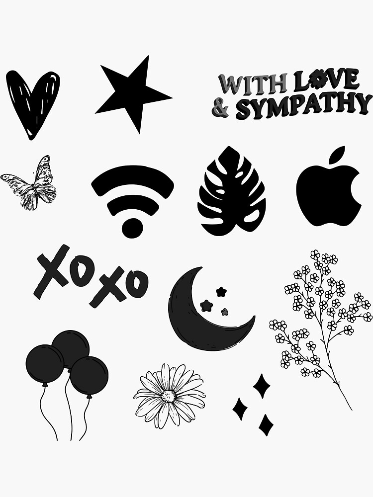 "Black aesthetic | black sticker pack| scrapbook " Sticker by Aleeesha ...