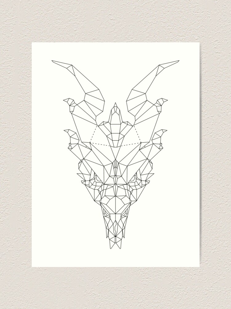 "Geometric Dragon" Art Print for Sale by n-knowitall | Redbubble