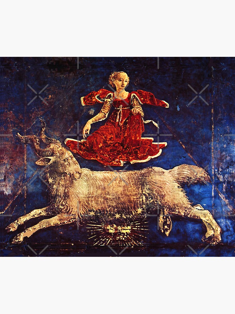 "ARIES. MONTH OF MARCH WITH PALLADE Renaissance Frescoes Ferrara ...
