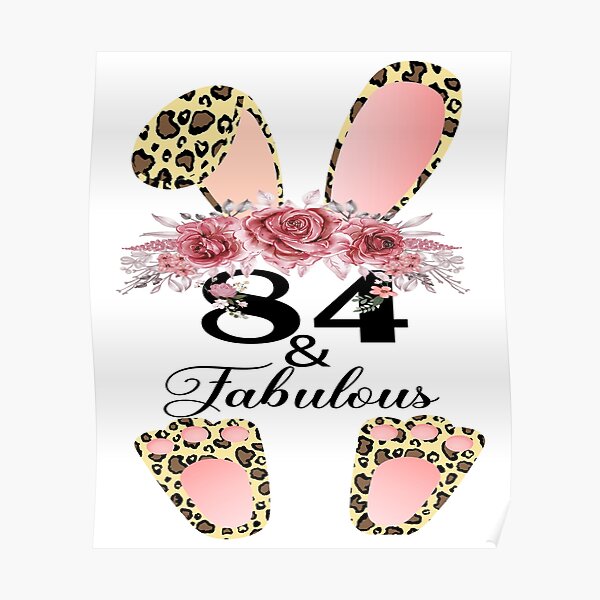"84 & Fabulous 84 Year Old Vintage Floral 1938 84th Birthday Gift ...