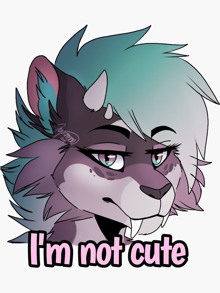 "I_m not cute " Sticker for Sale by ArtTravel2303 | Redbubble