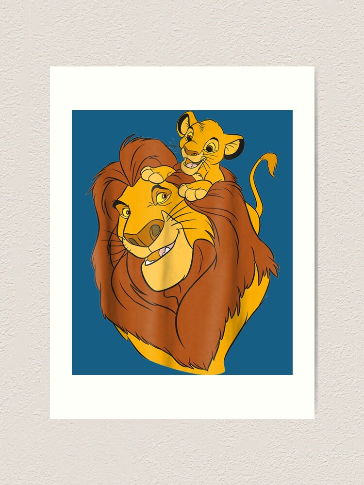 "The Lion King Simba And Mufasa Father And Son " Art Print by candtee ...