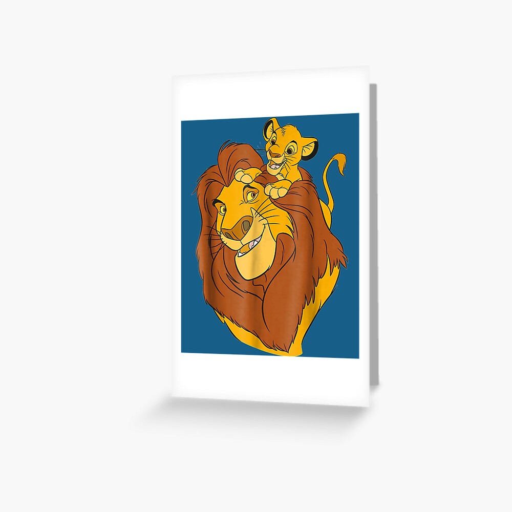 "The Lion King Simba And Mufasa Father And Son " Greeting Card by ...