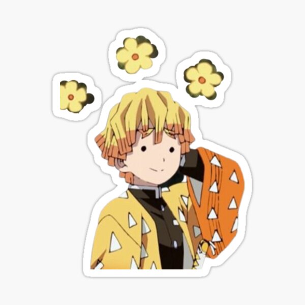 "zenitsu demon slayer " Sticker by candtee | Redbubble