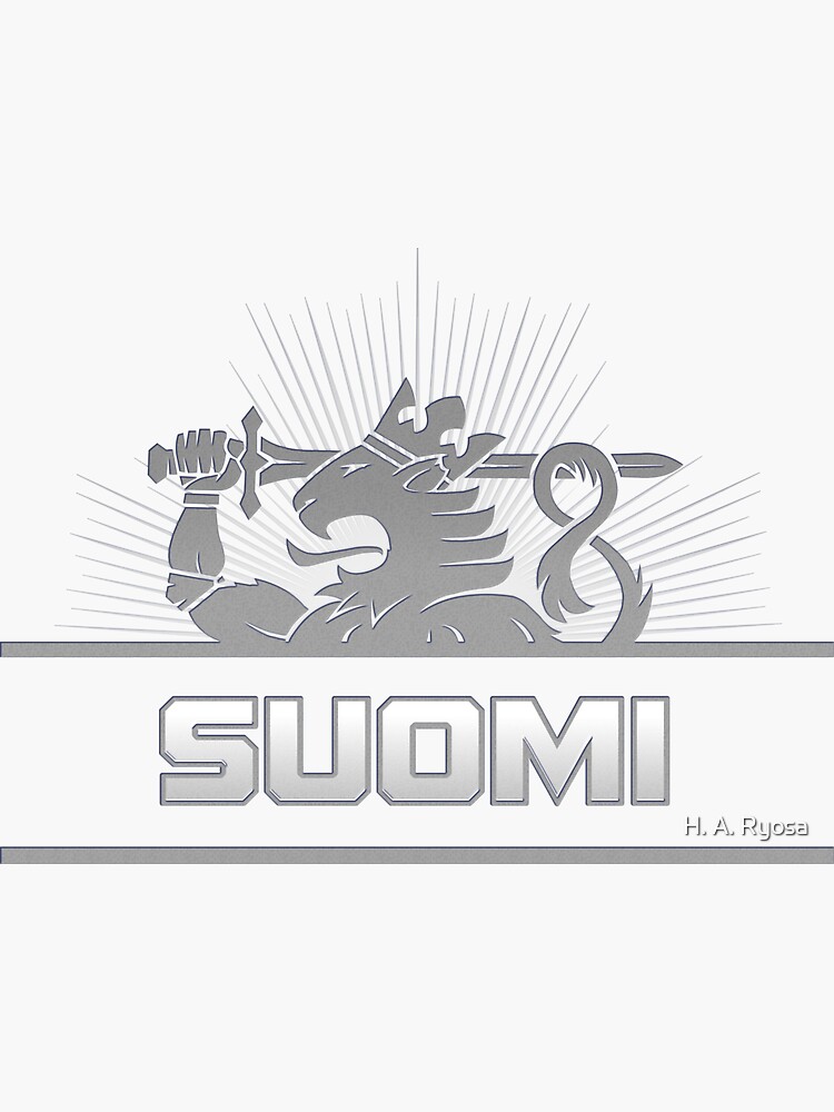 "Suomi Finland Lion" Sticker by HARyosa | Redbubble