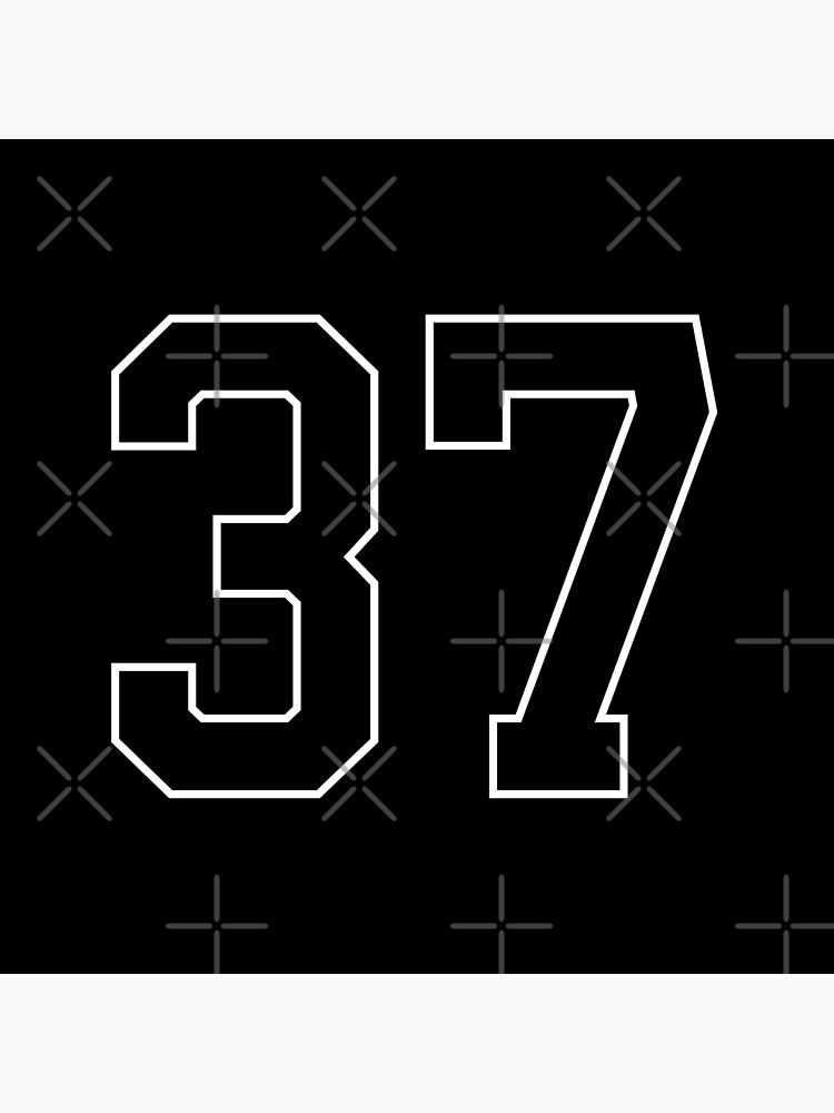 "Black Number 37 lucky sports jersey thirty seven" Poster for Sale by ...