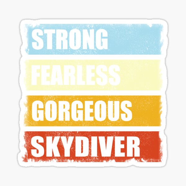 "Skydiving Gifts Skydiver Parachute Skydive" Sticker for Sale by TM ...