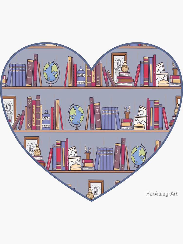 "Bookshelf Book Heart Bookish Librarian Reading Library Book Lover ...